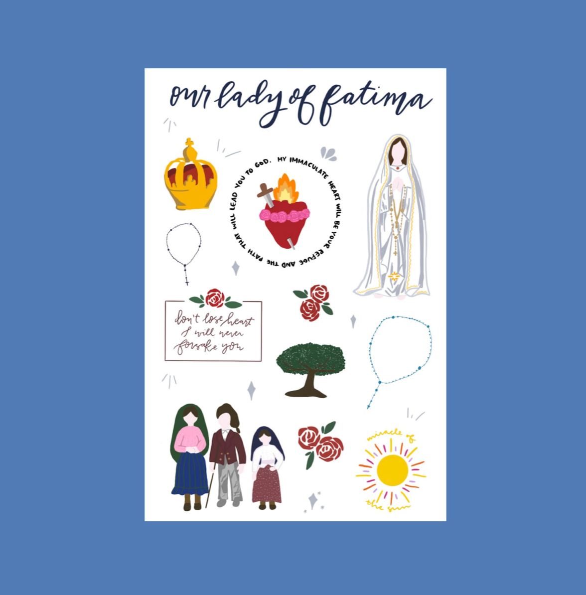 Our Lady of Fatima, Sticker Sheet | THE DOMESTIC MONASTERY