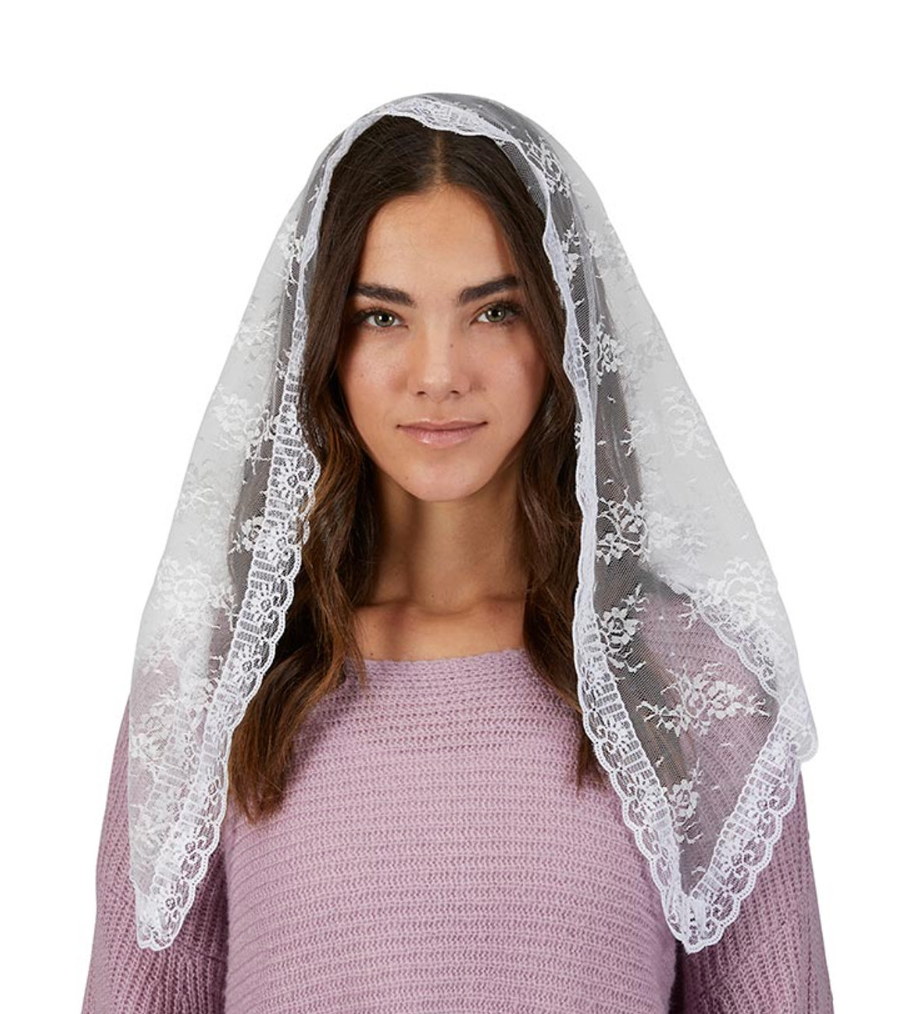 Traditional Chapel Veil - White | THE DOMESTIC MONASTERY