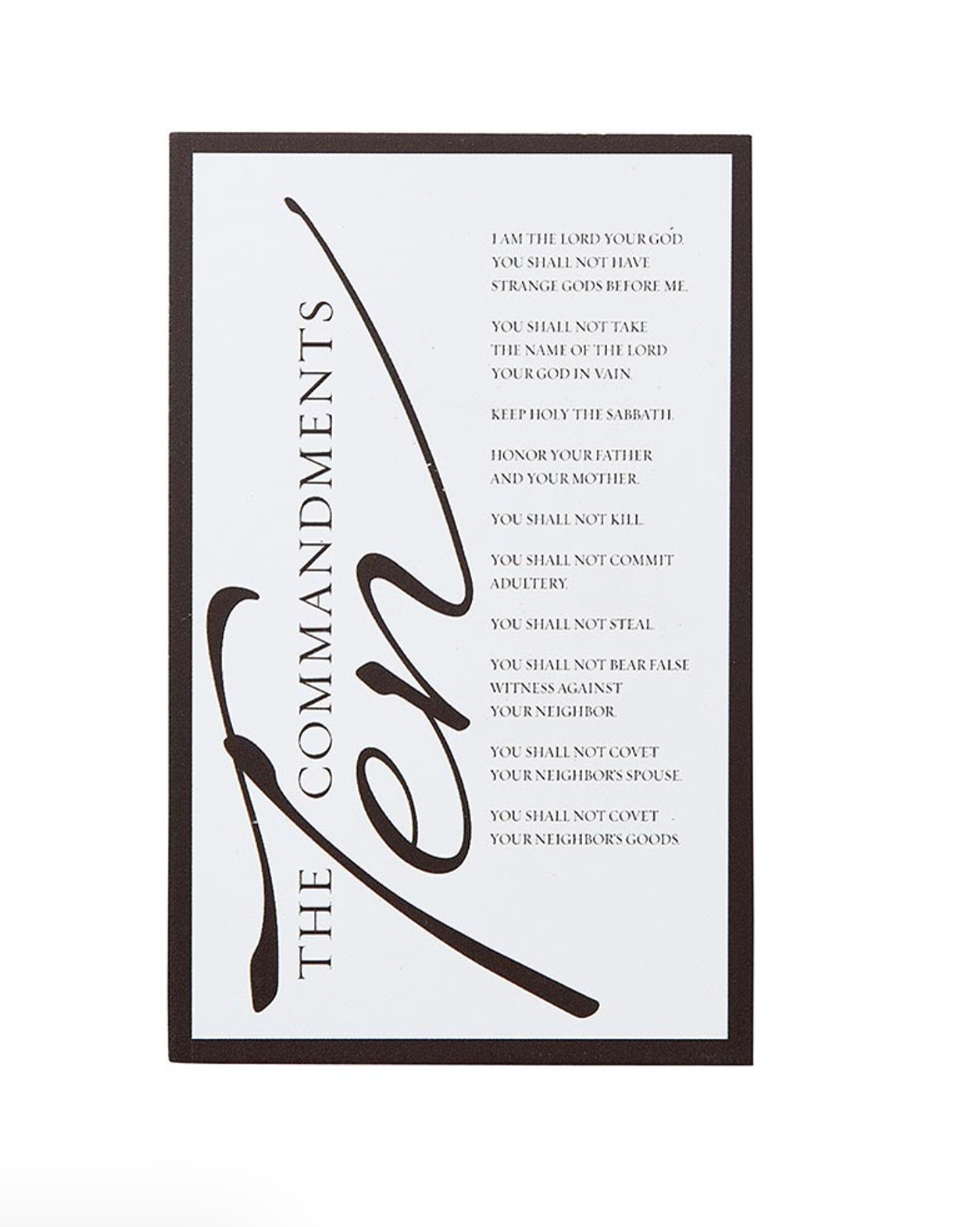 Ten Commandments Prayer Plaque | THE DOMESTIC MONASTERY