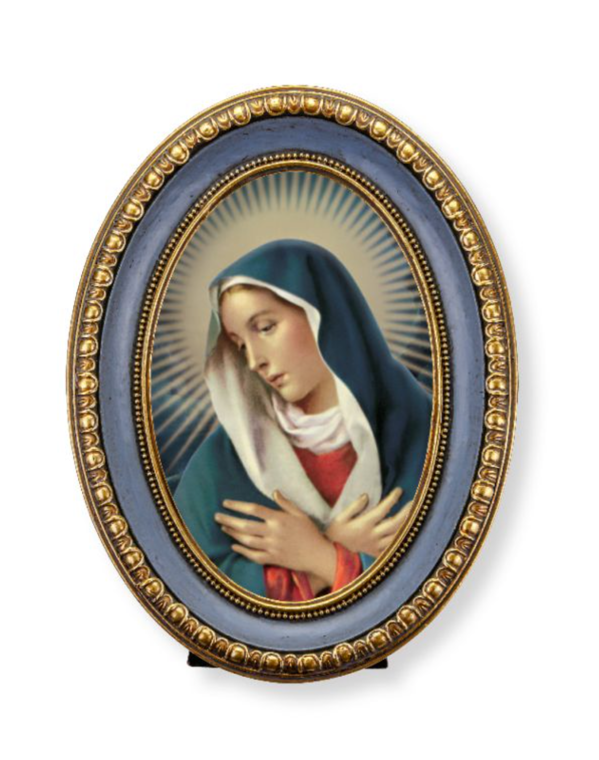 Our Lady of Divine Mercy Print with Oval Gold-Leaf Frame | THE DOMESTIC ...